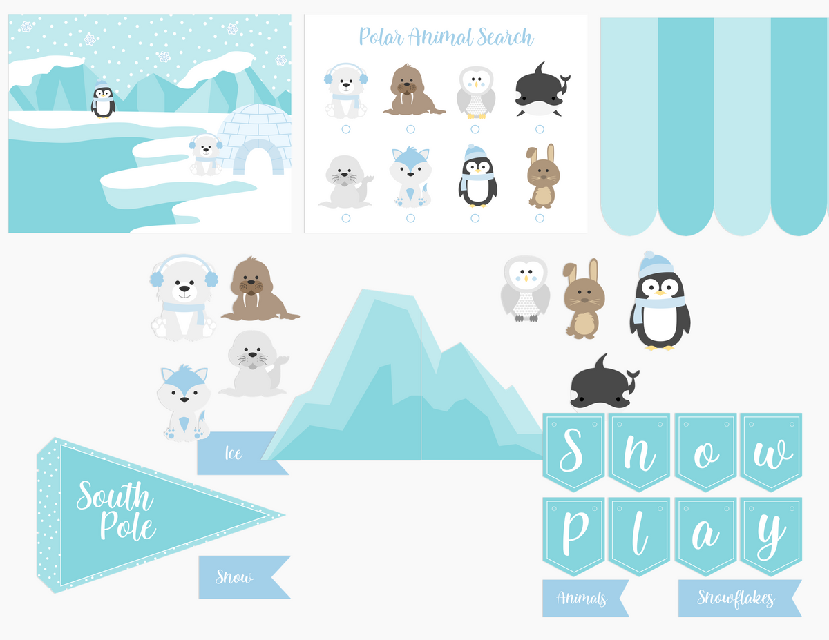 Arctic Polar Animals Printable Dramatic Play – GoodnightFox