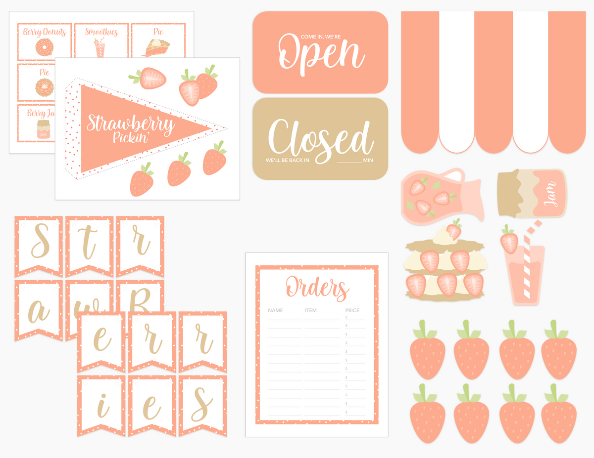 Strawberry Picking Patch Printable Dramatic Play – GoodnightFox