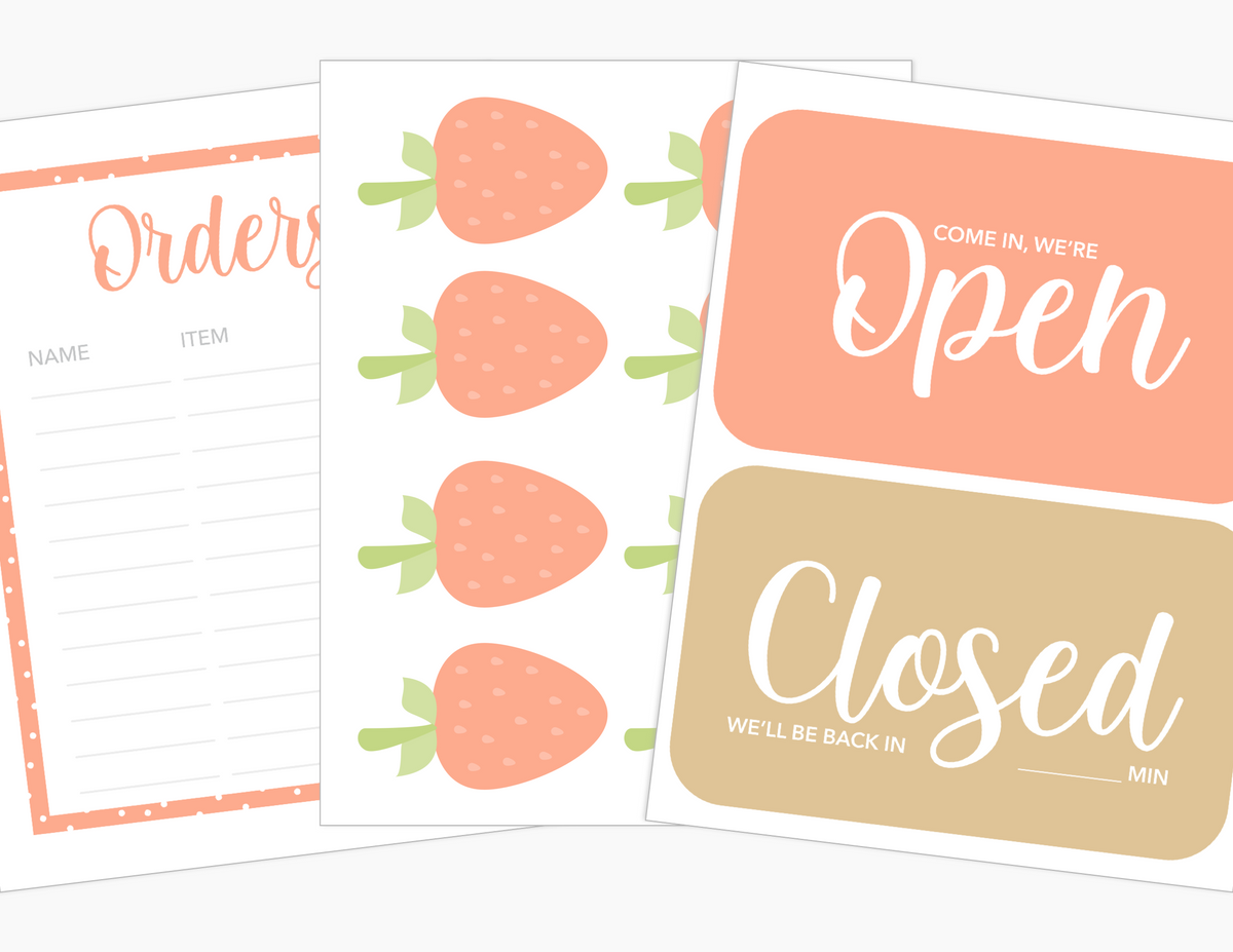 Strawberry Picking Patch Printable Dramatic Play – GoodnightFox