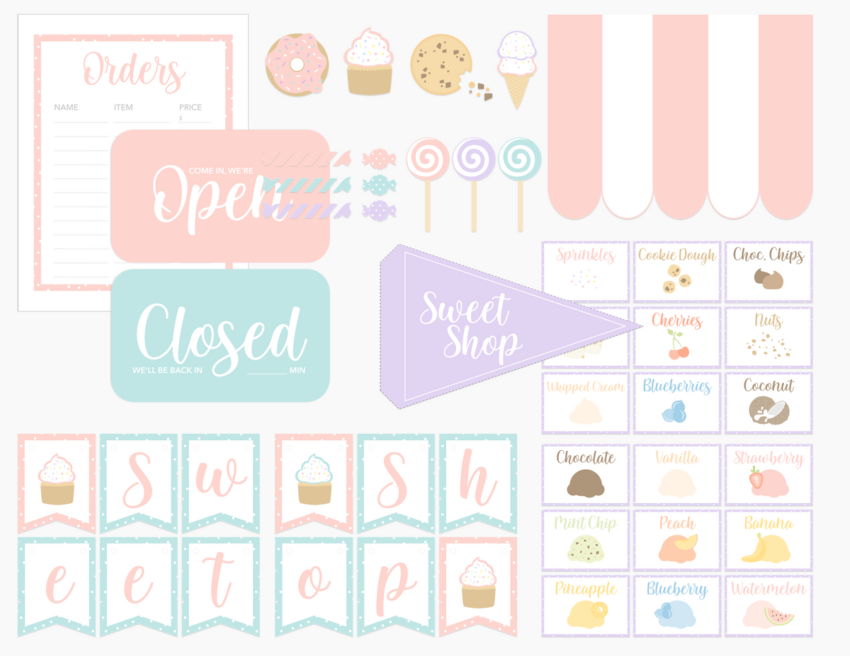 Sweet Shop Dramatic Play Printables – GoodnightFox
