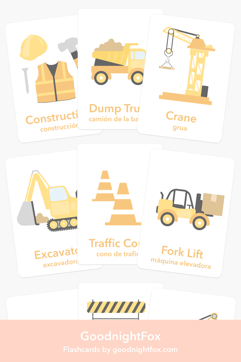 Construction Flashcards – GoodnightFox
