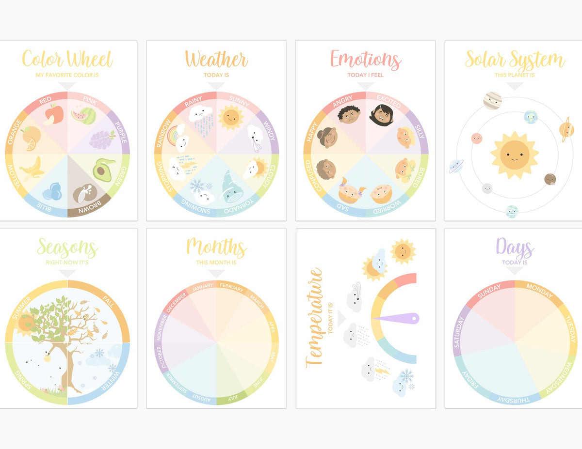 Learning Wheel Spinner Printable Dramatic Play – GoodnightFox