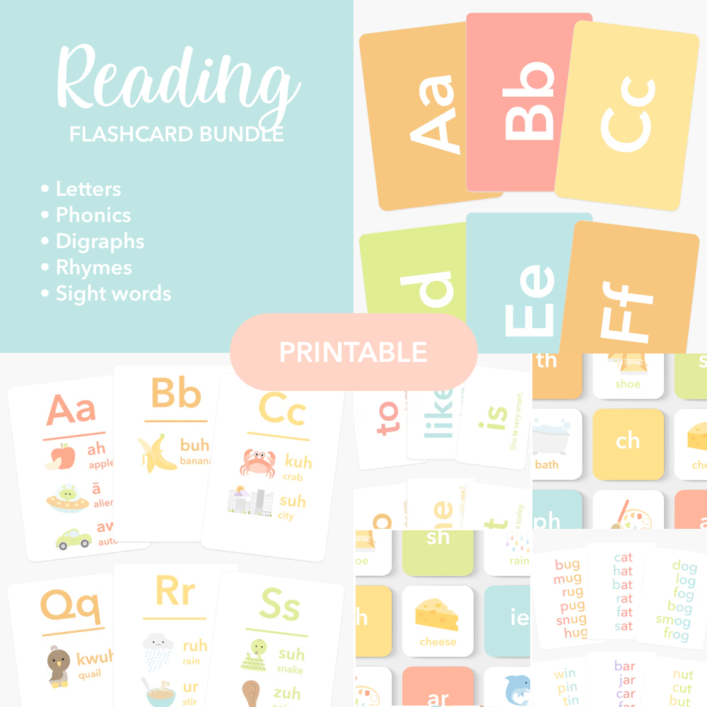 Reading Flashcards Printable Bundle – GoodnightFox