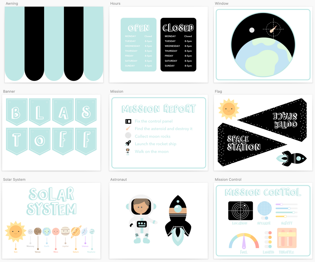 Space Station Printable Dramatic Play Kit – GoodnightFox