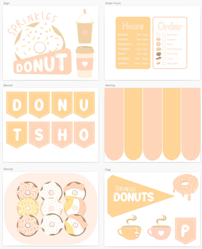 Donut Shop Printable Dramatic Play – GoodnightFox