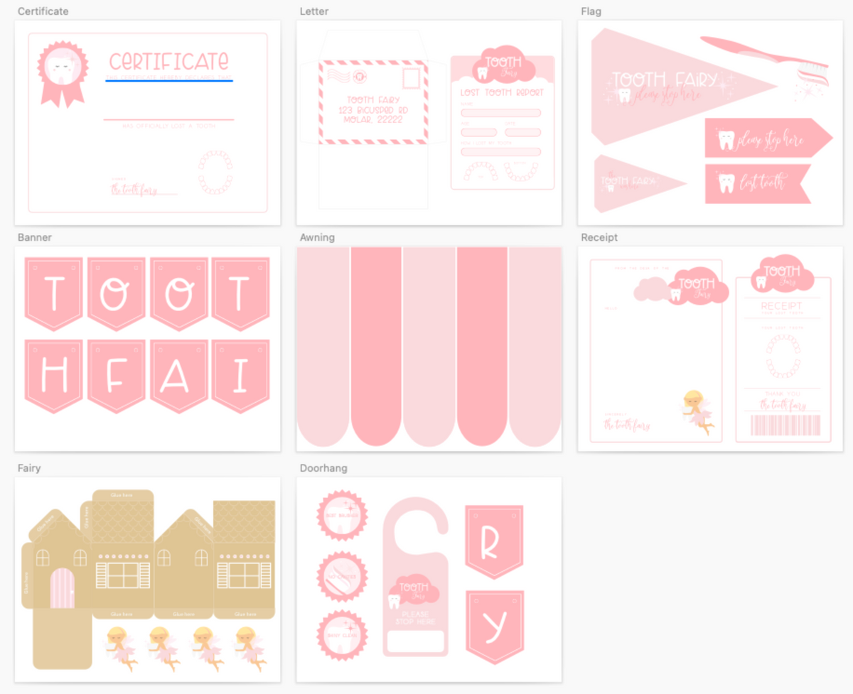 Tooth Fairy Printable Play Kit – Magical Tooth Loss Celebration for ...