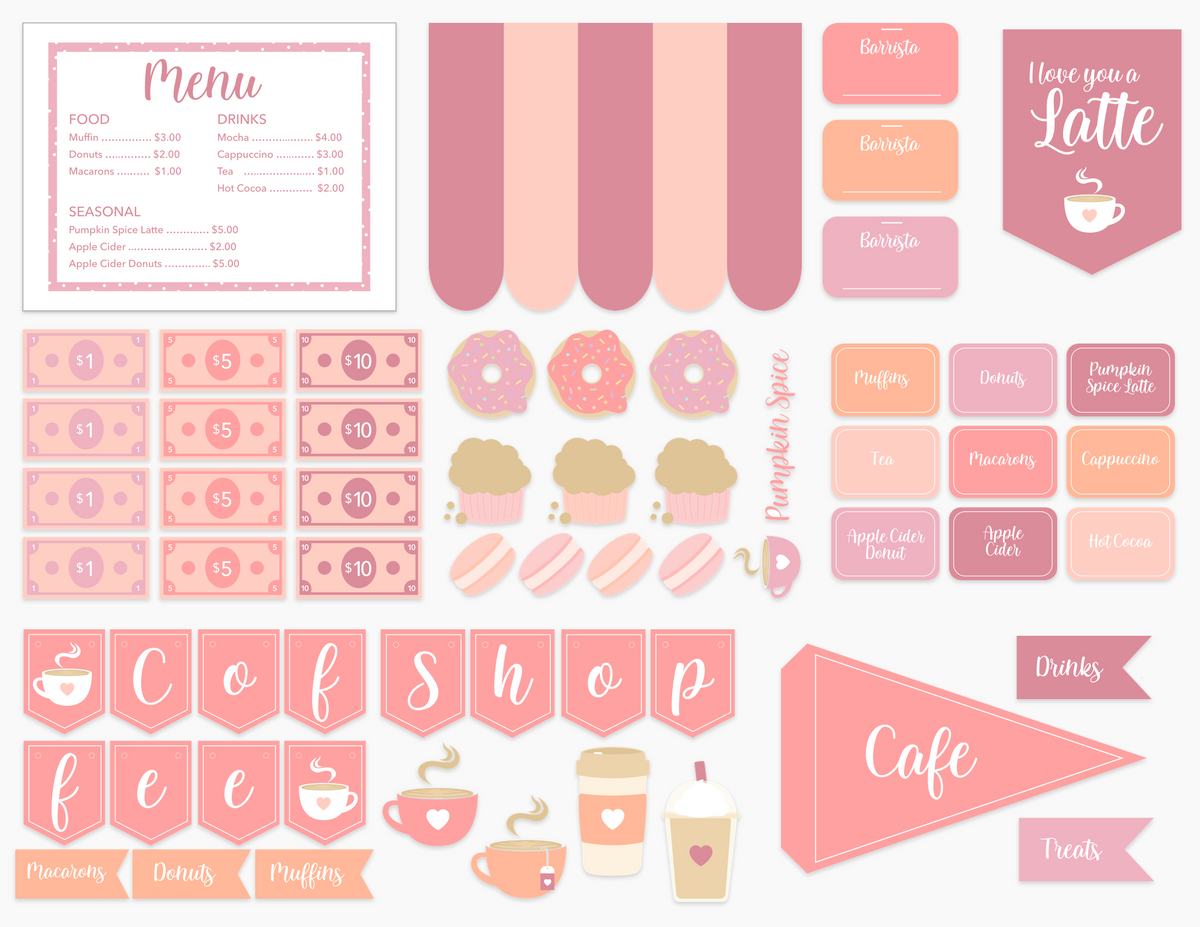 Coffee Shop Dramatic Play Digital Download Printable – GoodnightFox